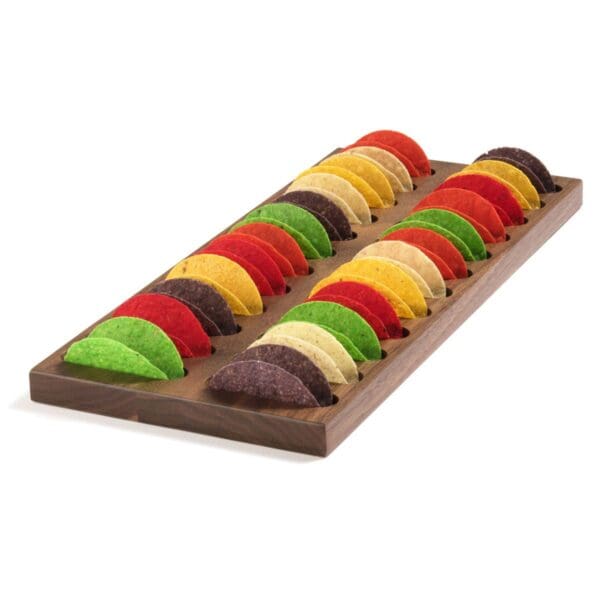 Long Bamboo Mini Taco Board | Displays & Racks | Mini Taco Shells